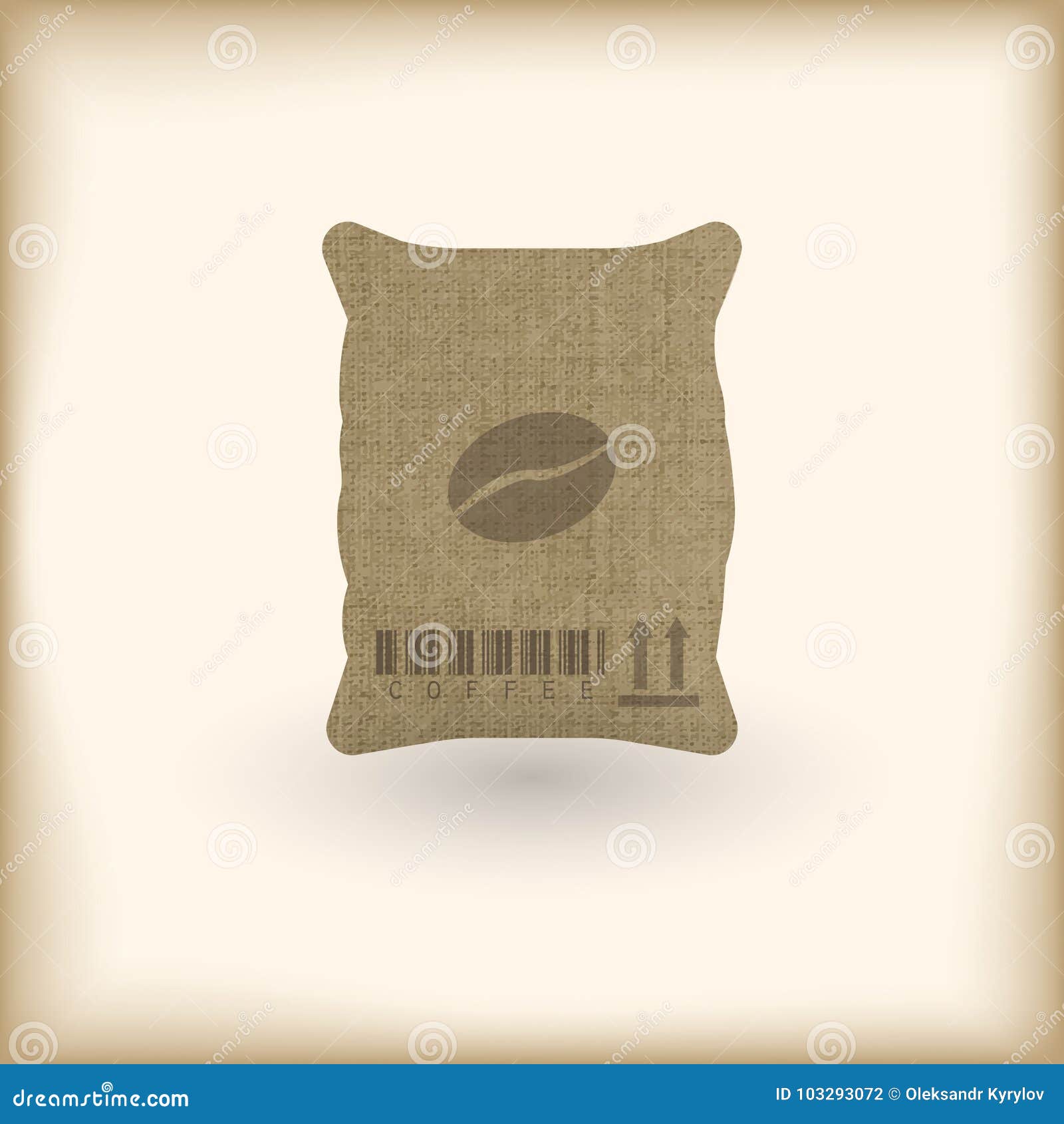 Coffee textile sack stock illustration. Illustration of textile - 103293072