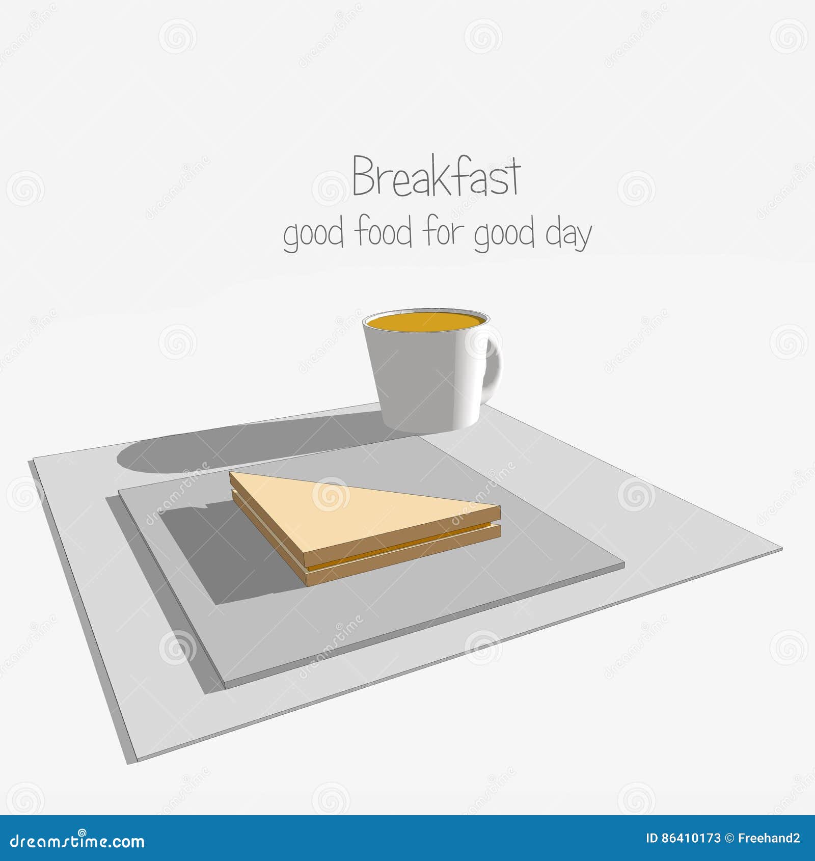 Coffee and sandwich stock illustration. Illustration of hamburger ...