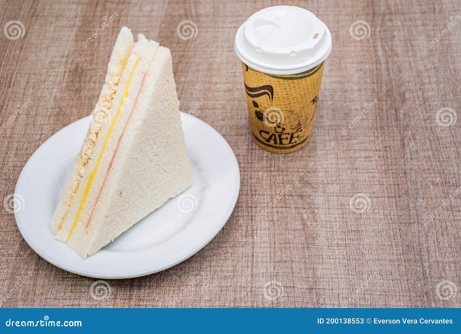 Coffee and sandwich stock image. Image of cake, fresh - 200138553