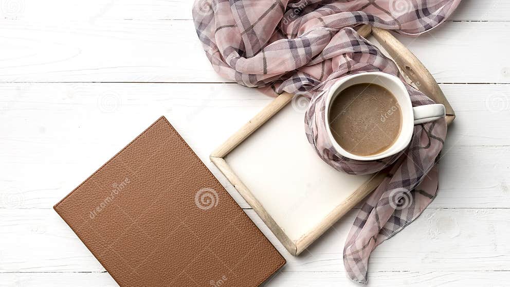 Coffee and Scarf Background Stock Image - Image of wooden, cosy: 61524069
