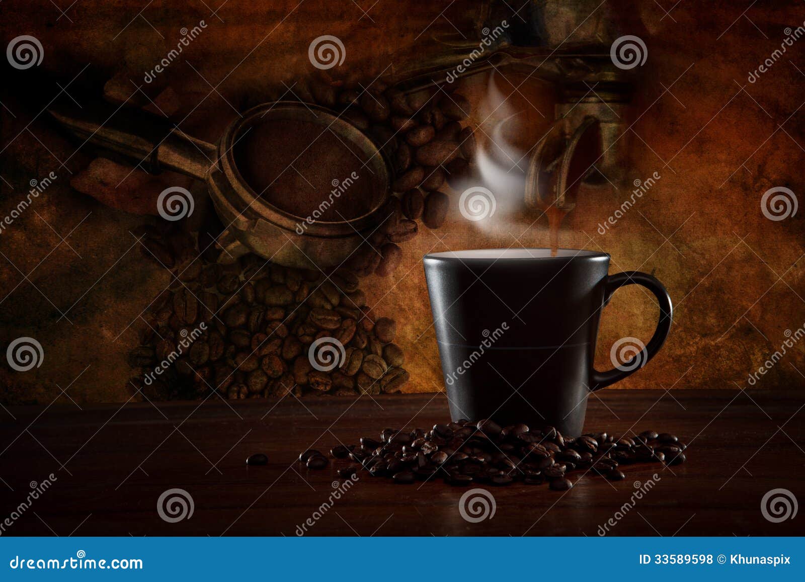 Coffee Scene with Coffee Making Equipment Stock Photo - Image of ...