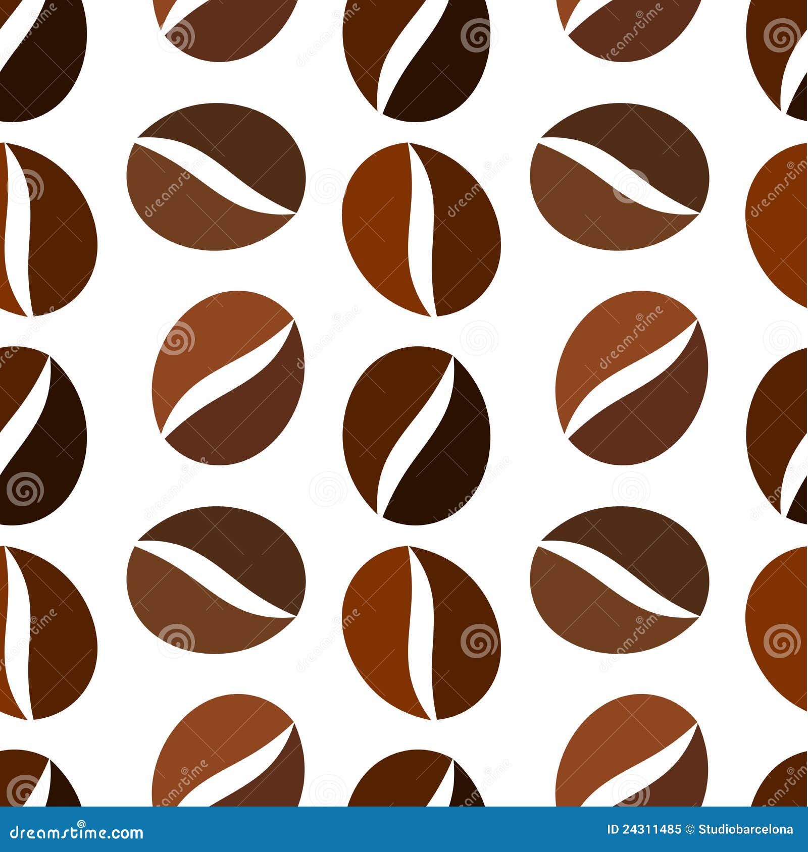Coffee seamless stock vector. Illustration of bean, decorative - 24311485