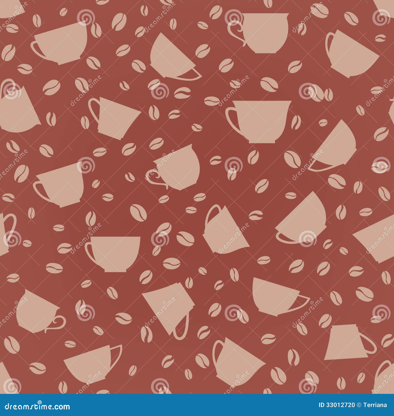 Coffee Seamless Background. Coffee Cups Seamless Pattern. Stock ...
