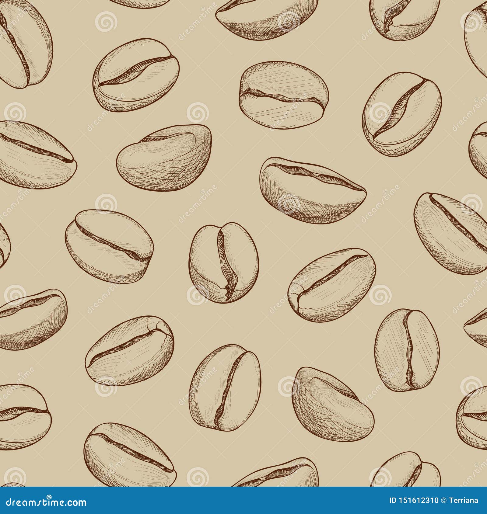 Coffee Seamless Texture. High Detailed Realistic Illustration ...