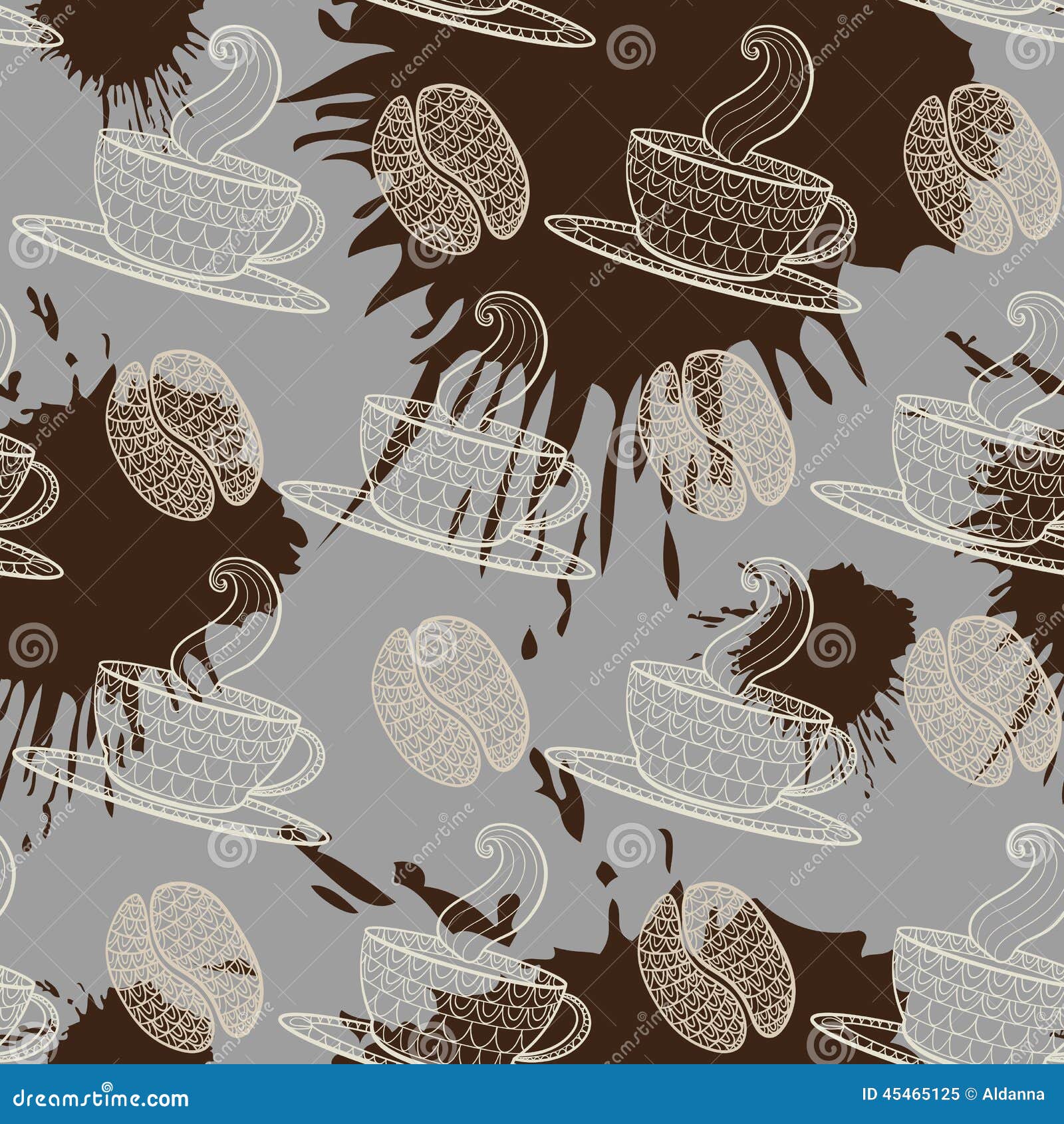 Coffee seamless pattern. stock vector. Illustration of decoration ...