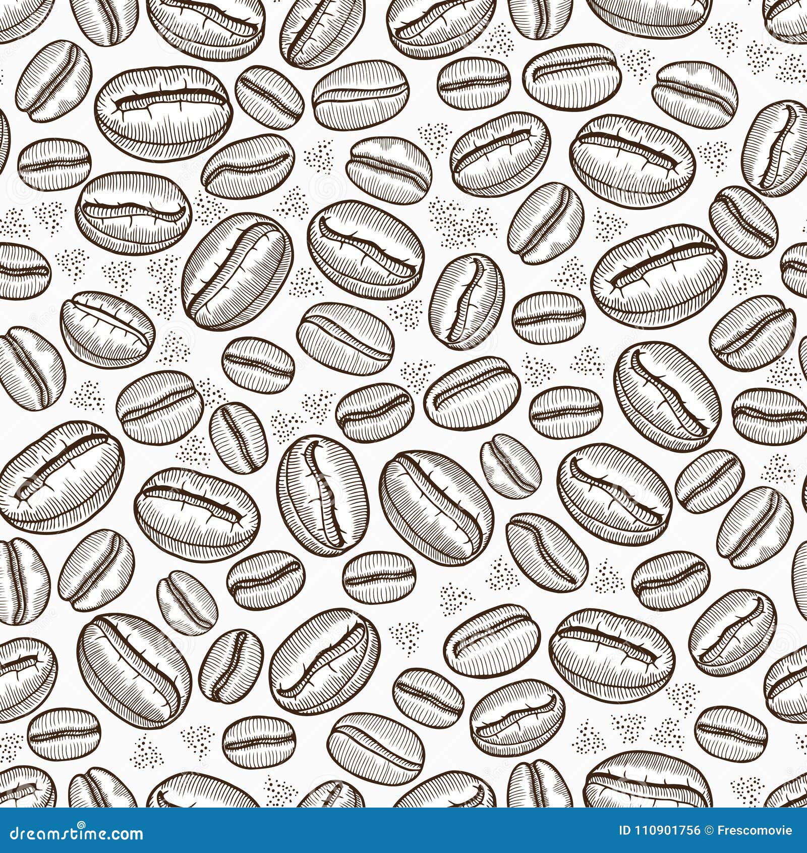 Coffee seamless pattern stock vector. Illustration of abstract - 110901756