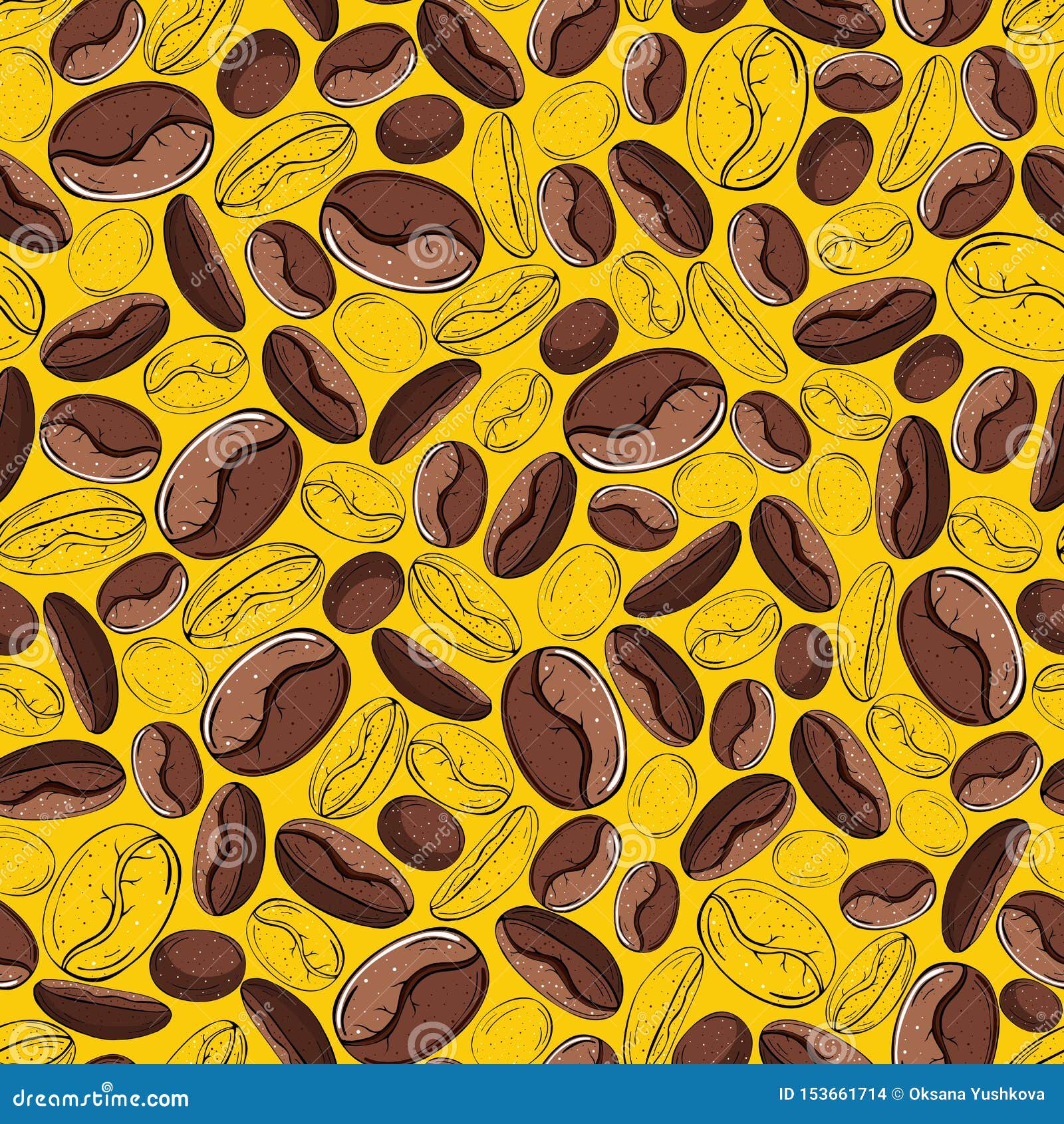 Coffee seamless pattern stock illustration. Illustration of arabica ...