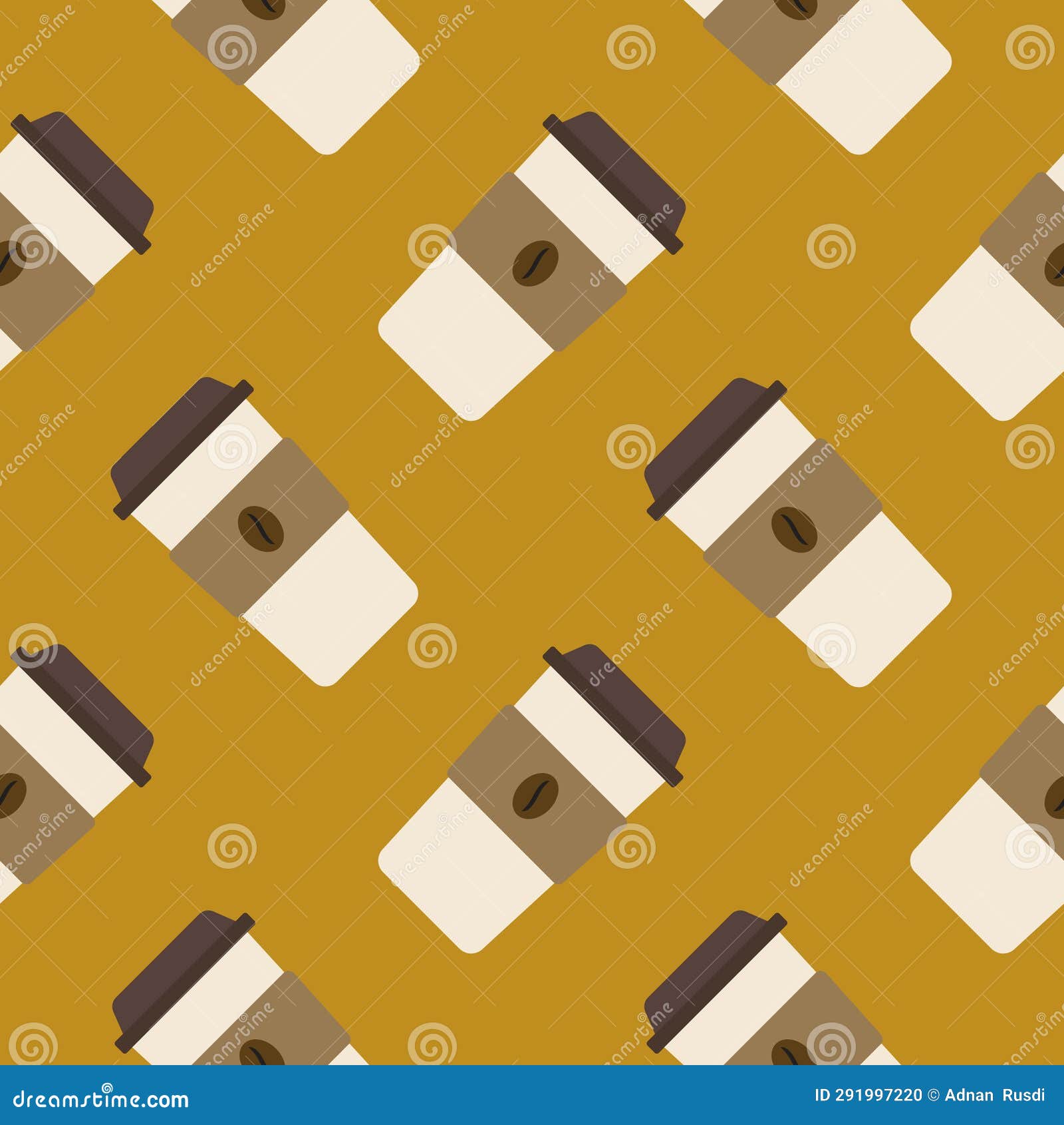 Coffee Seamless Pattern Vector Illustration Stock Illustration - Illustration of backdrop ...