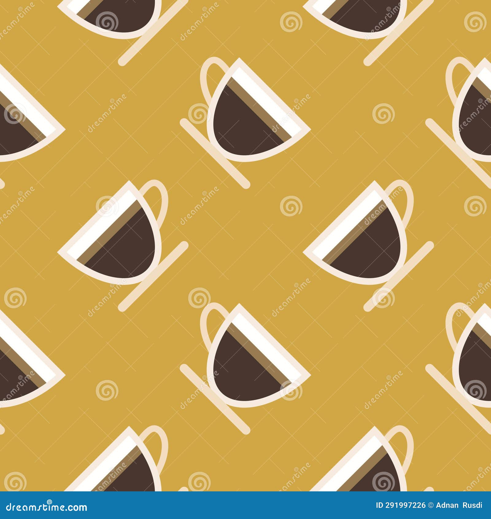 Coffee Seamless Pattern Vector Illustration Stock Illustration - Illustration of cafe, vector ...