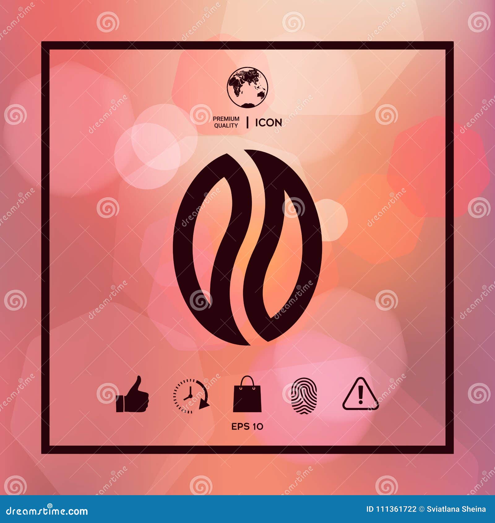 Coffee seed - logo stock vector. Illustration of coffee - 111361722