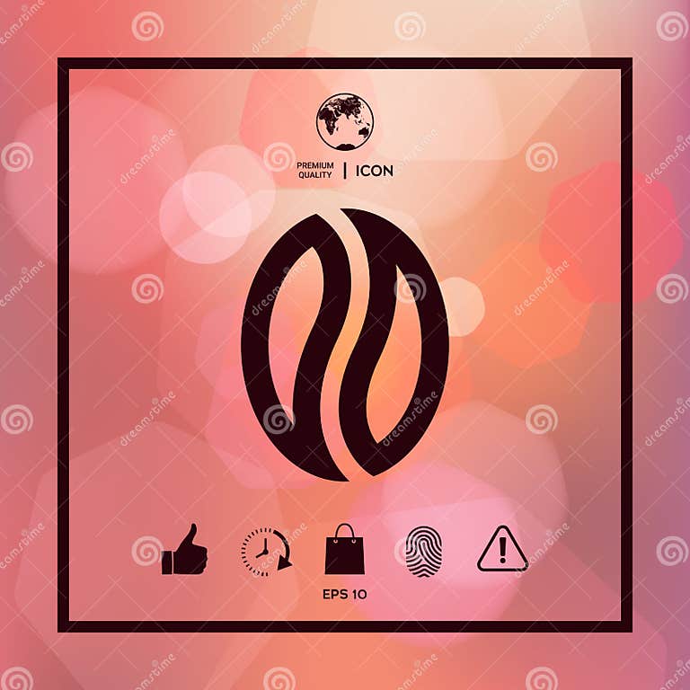 Coffee seed - logo stock vector. Illustration of coffee - 111361722