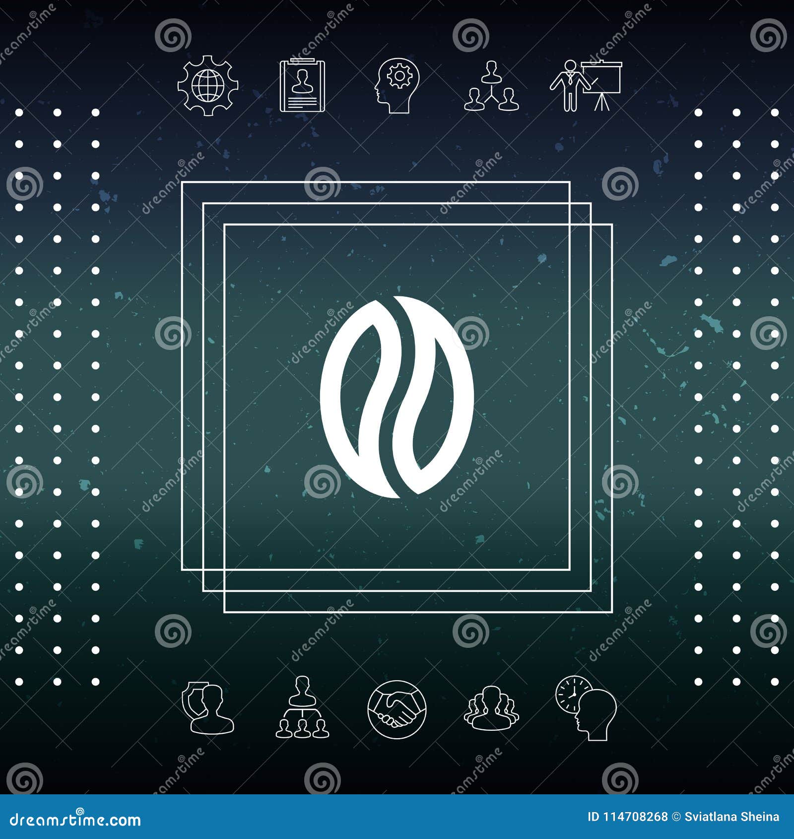 Coffee seed - logo stock vector. Illustration of beverage - 114708268