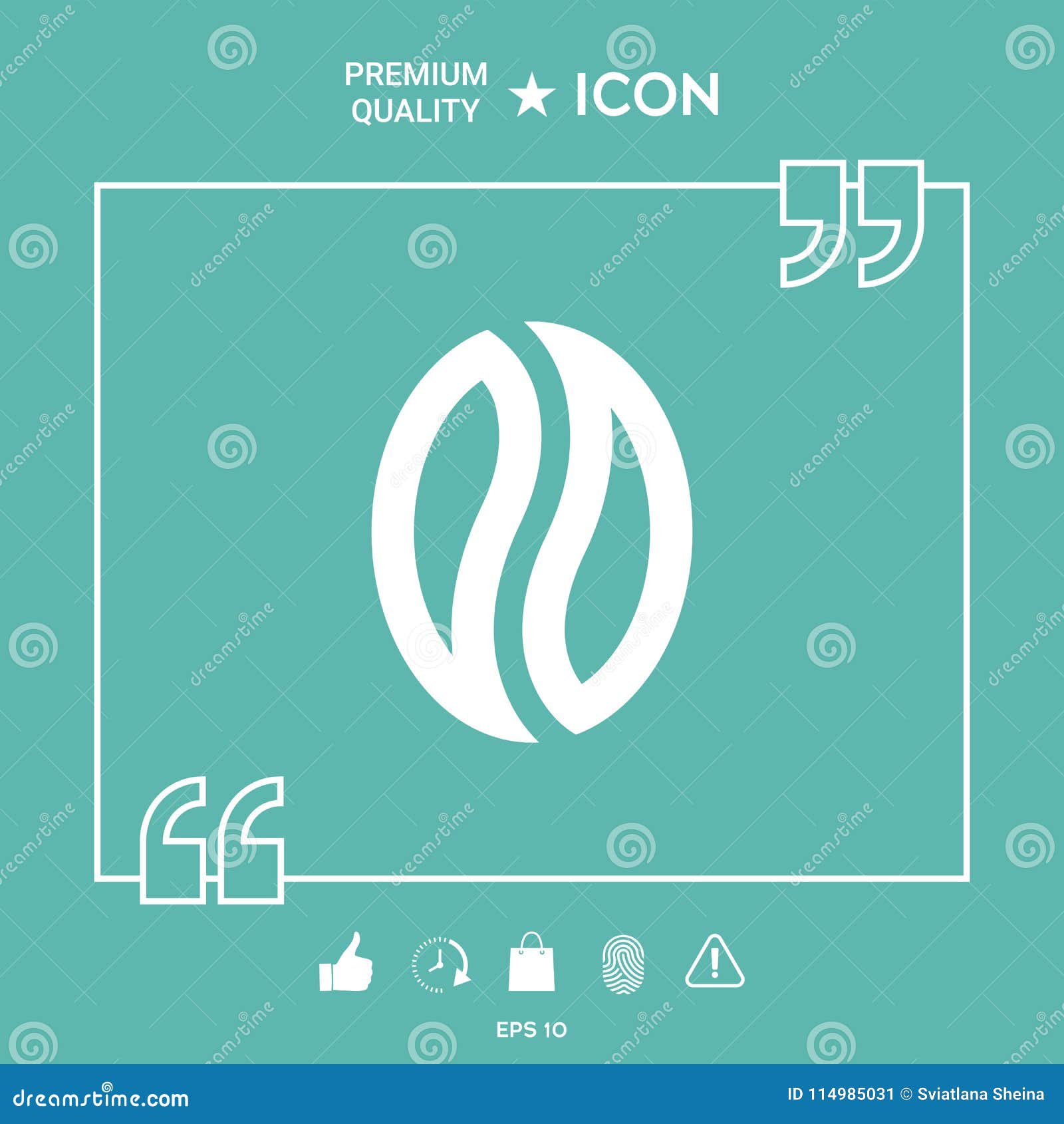 Coffee seed - logo stock vector. Illustration of icon - 114985031