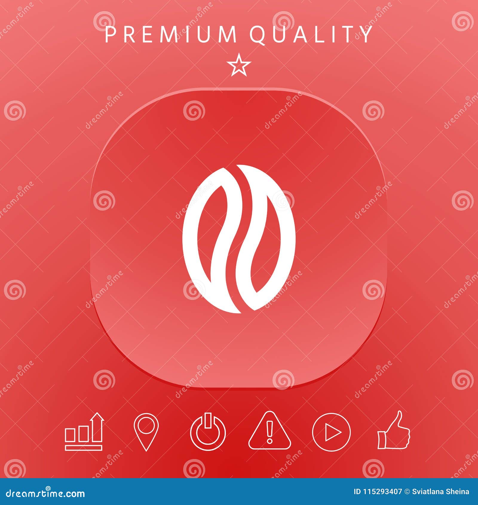 Coffee seed - logo stock vector. Illustration of caffeine - 115293407