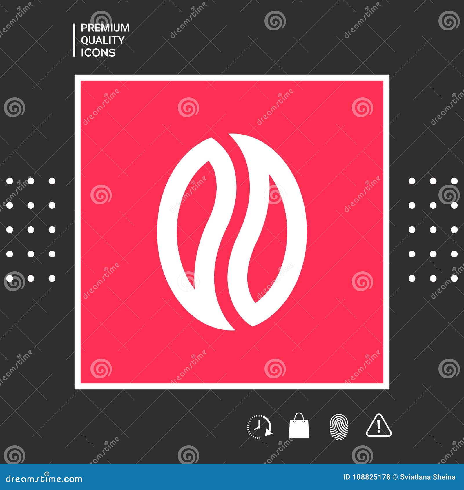 Coffee seed - logo stock vector. Illustration of logo - 108825178