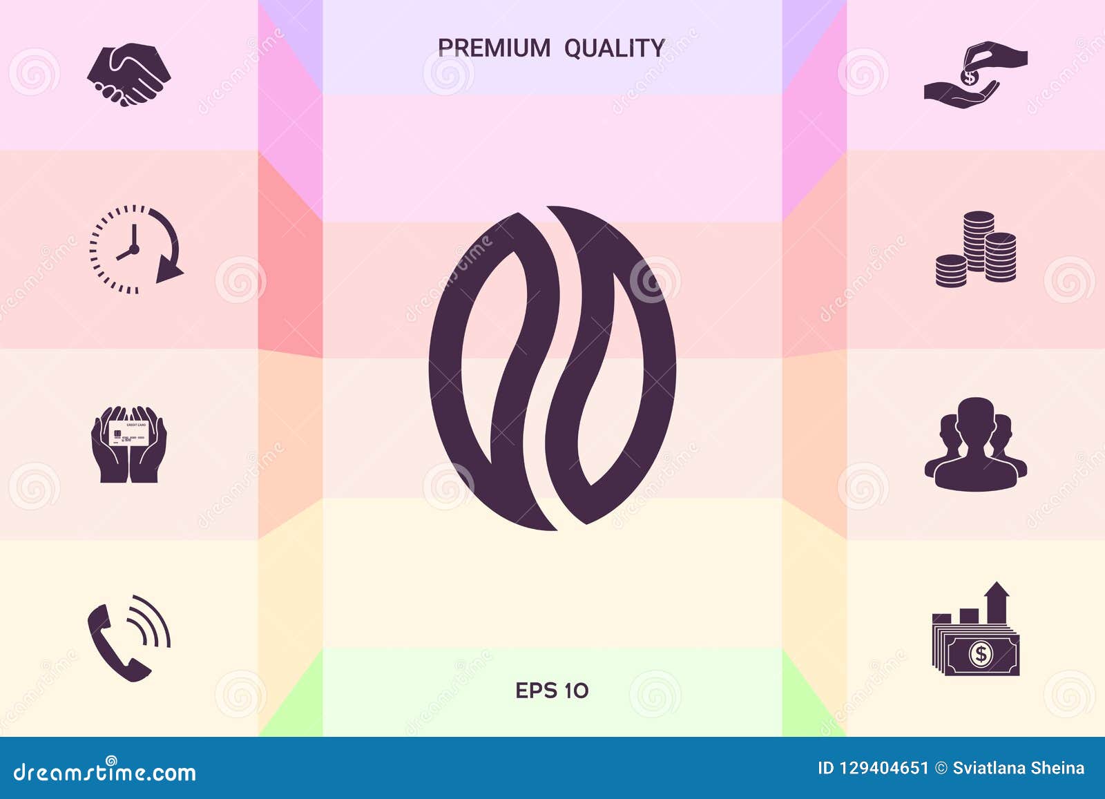 Coffee Seed - Logo . Graphic Elements for Your Design Stock Vector ...