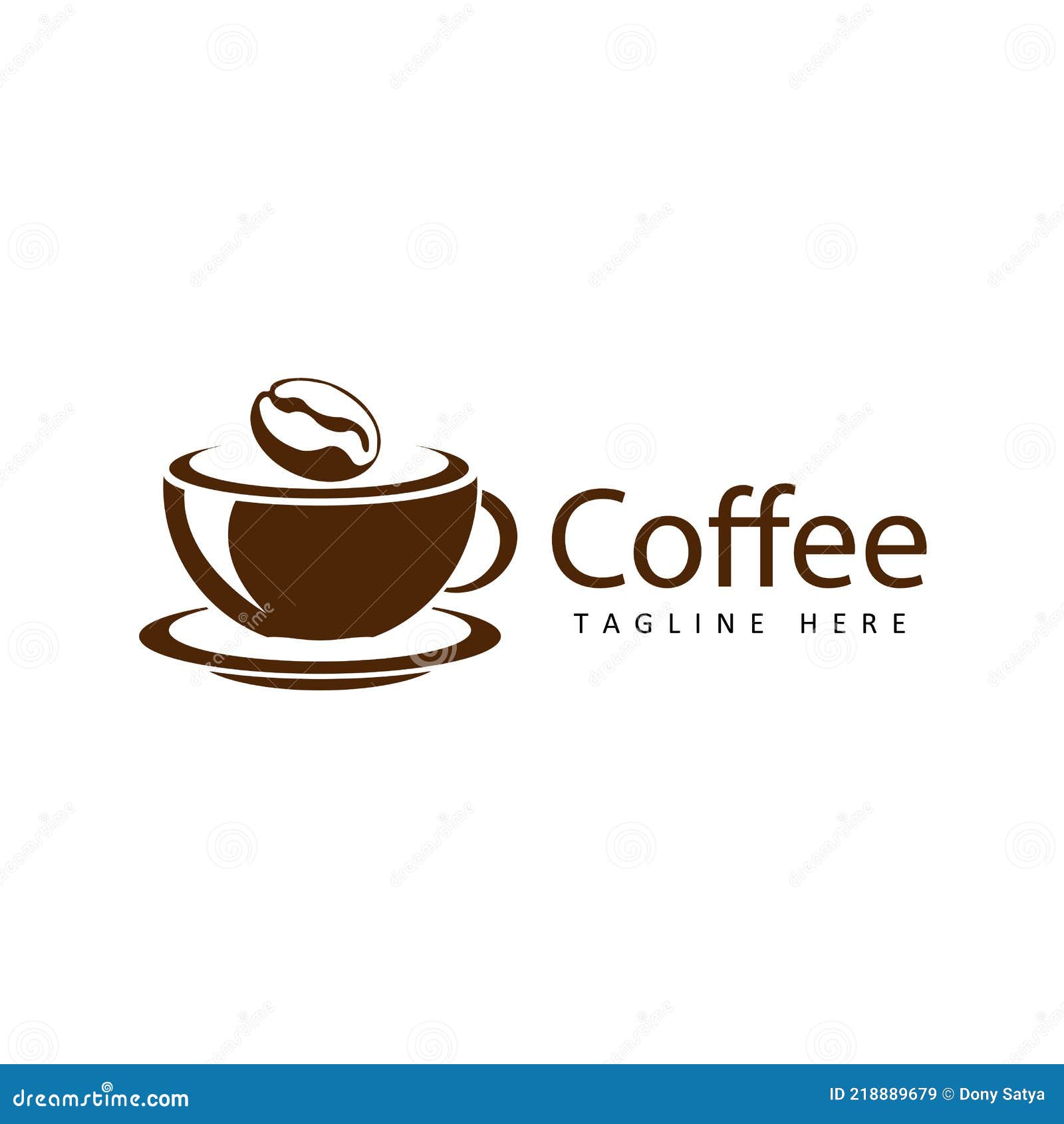 Coffee Seed Logo Template Design Vector Stock Vector - Illustration of ...