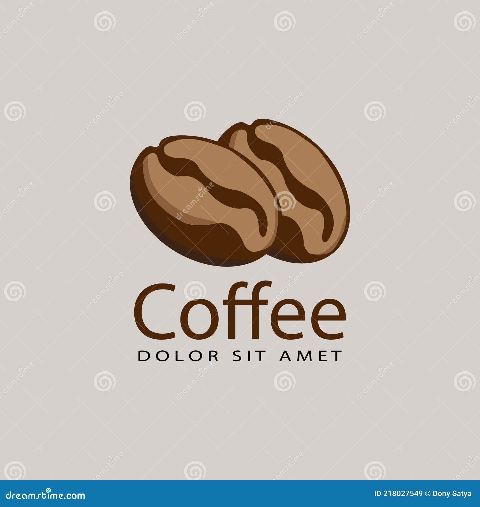 Coffee Seed Logo Template Design Vector Stock Vector - Illustration of ...