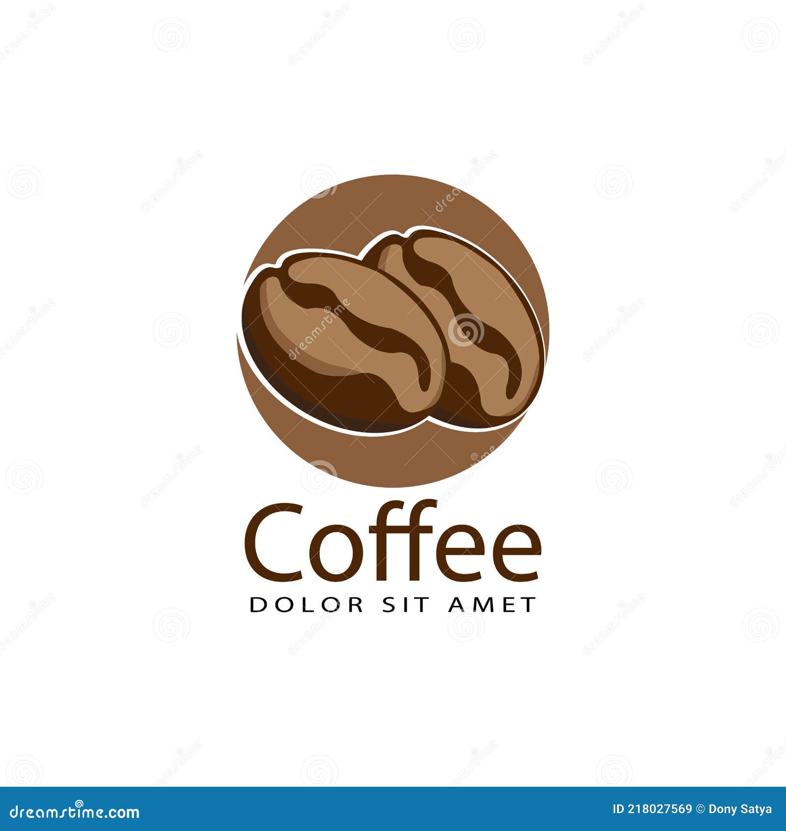 Coffee Seed Logo Template Design Vector Stock Vector - Illustration of ...