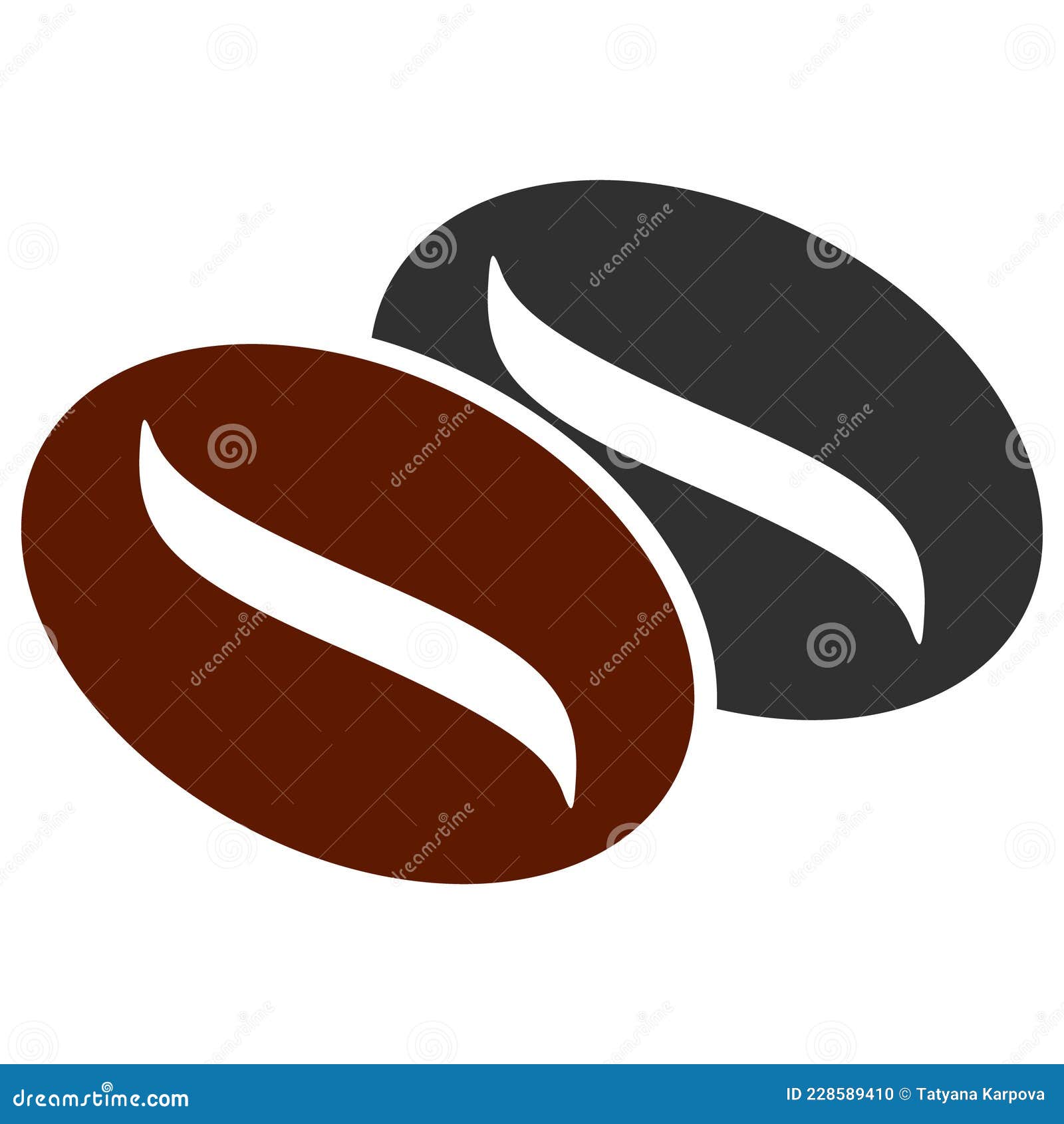Coffee Seeds Vector Icon Flat Illustration Stock Vector - Illustration ...