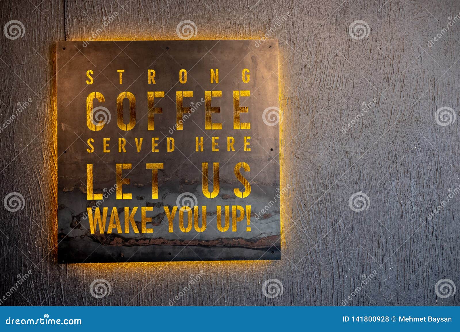Coffee Served Here Sign in Black Stock Photo - Image of collection ...