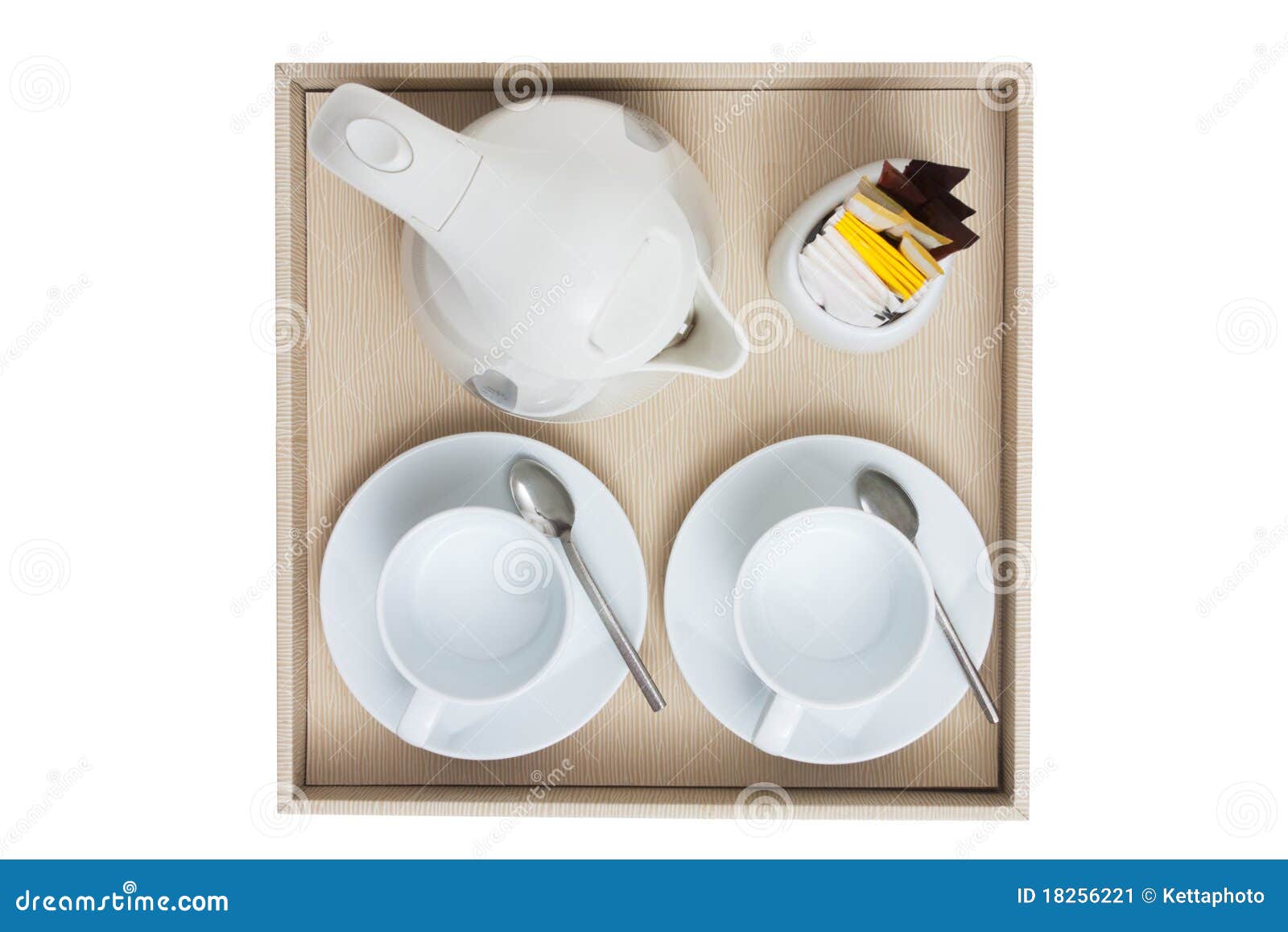 Coffee set top view stock image. Image of kettle, electricity - 18256221