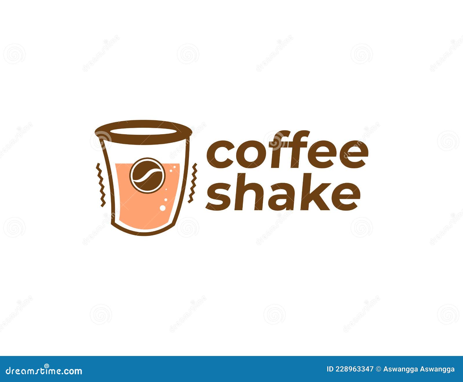 Coffee Shake Logo Design Template Stock Vector - Illustration of vector ...