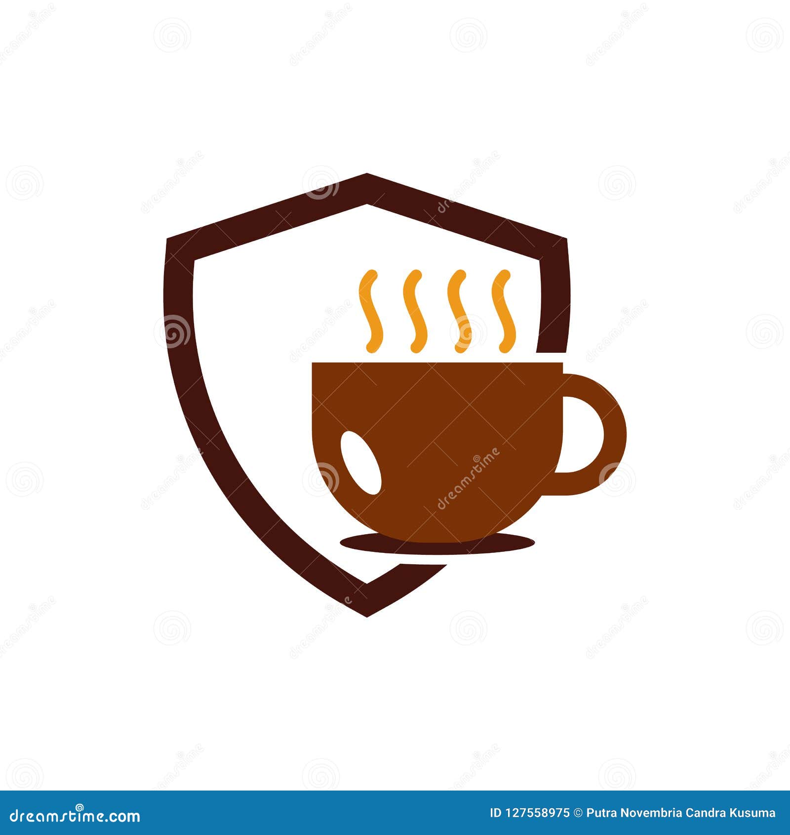 Coffee Shield Logo Icon Design Stock Vector - Illustration of graphic ...