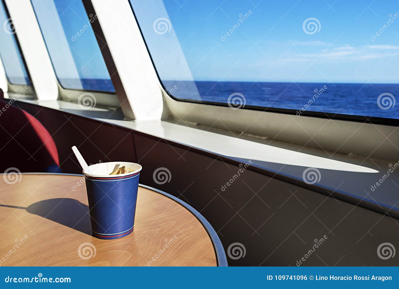Coffee on the ship stock photo. Image of horizon, landscape - 109741096