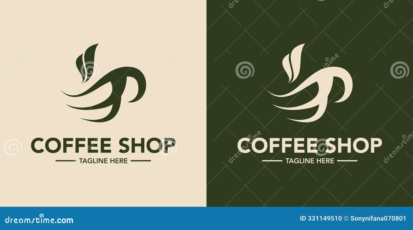 Modern Coffee Shop Logo Design Stock Vector - Illustration of circle ...