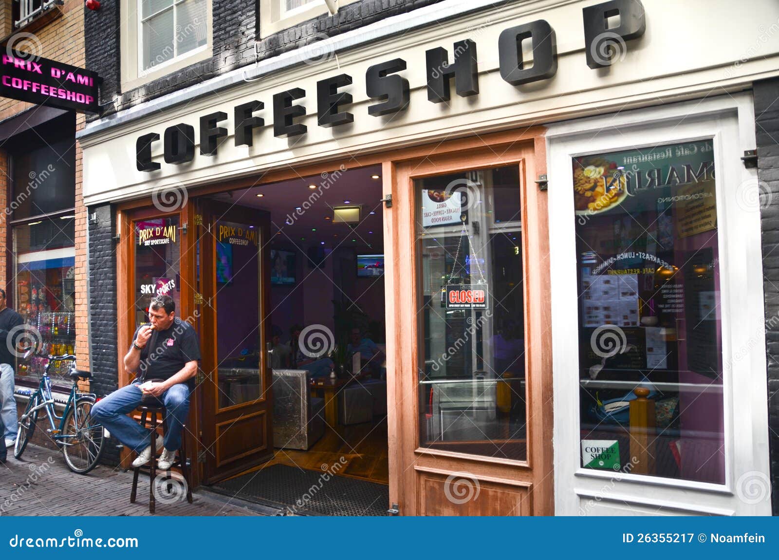 Coffee shop in Amsterdam editorial photography. Image of hippie - 26355217