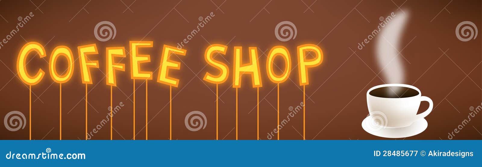 Coffee Shop Cartoon Neon Sign Stock Vector - Illustration of design ...