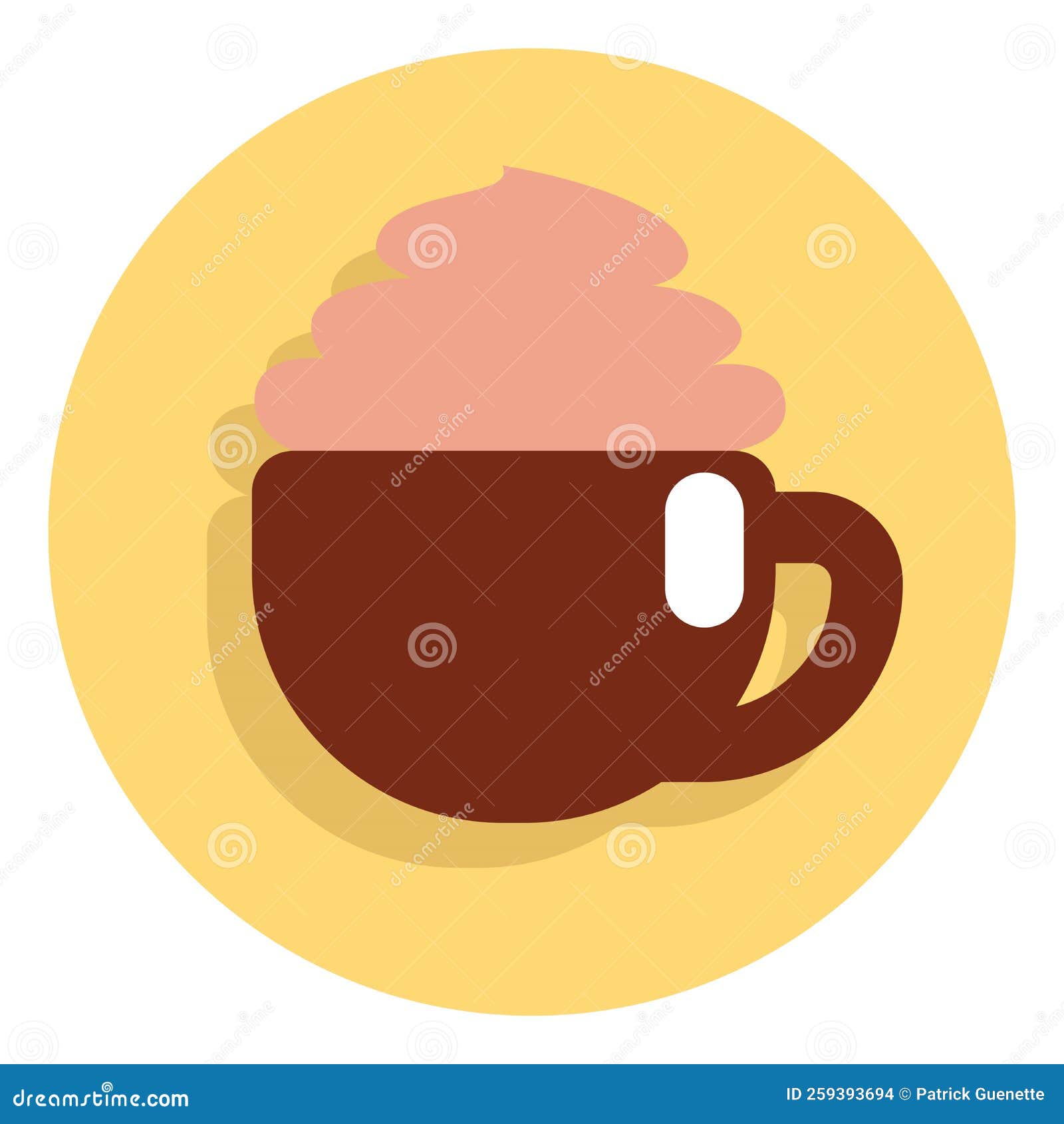 Coffee Shop Coffee with Cream, Icon Stock Vector - Illustration of ...