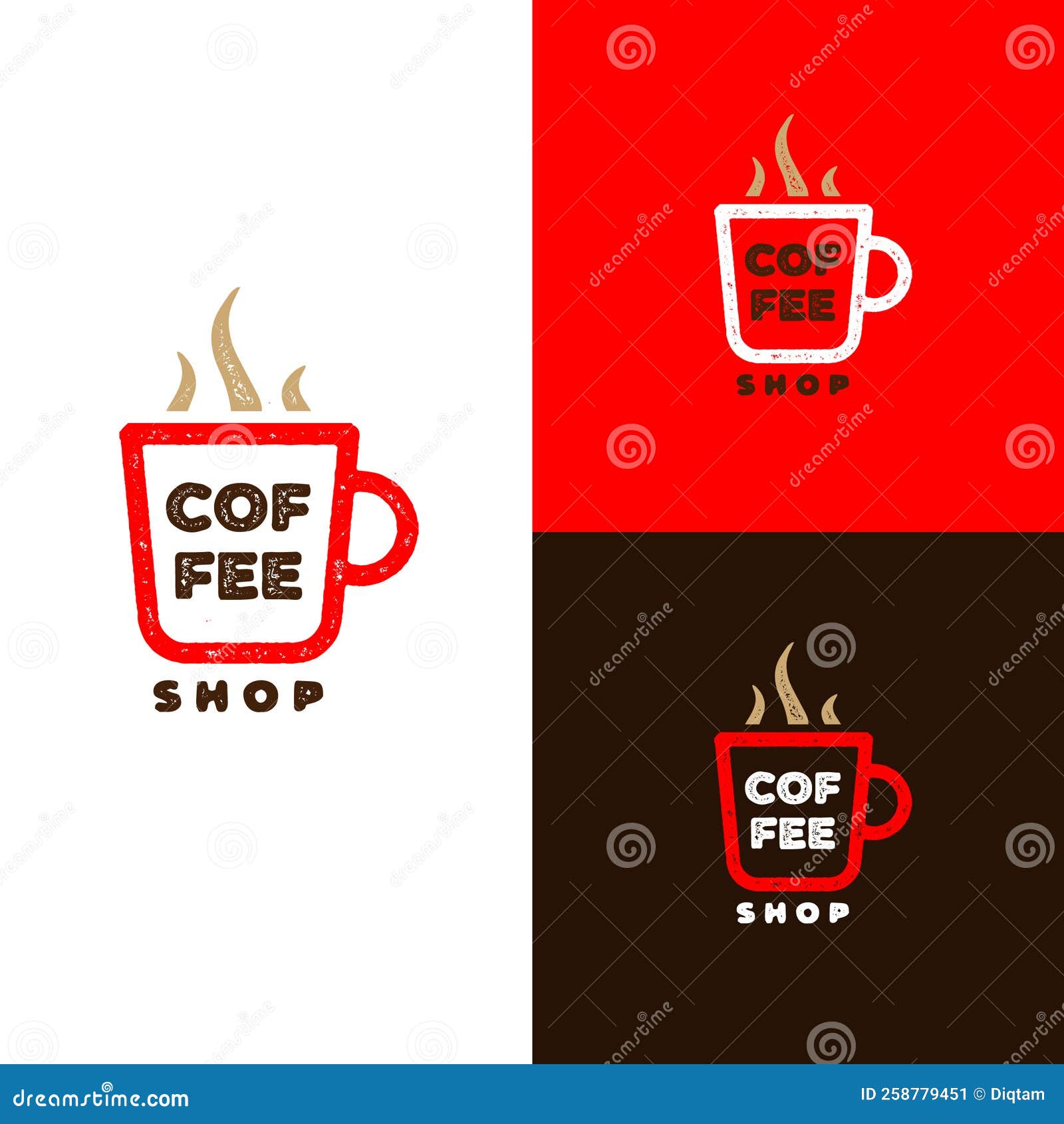 Coffee Shop Flame Logo Design Inspiration Template Stock Vector ...