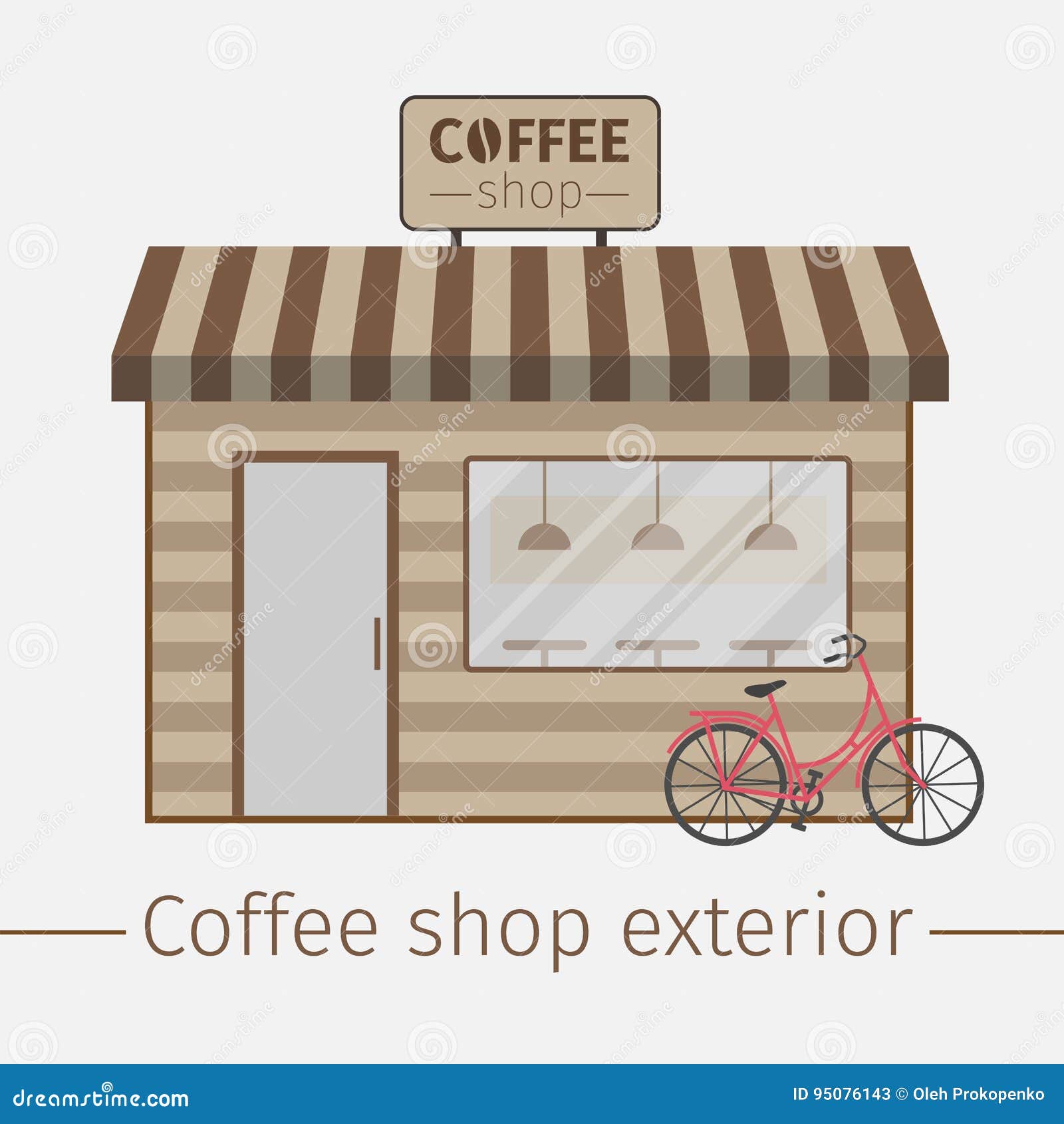 Coffee Shop. Flat Design. Vector Illustration. Stock Vector ...