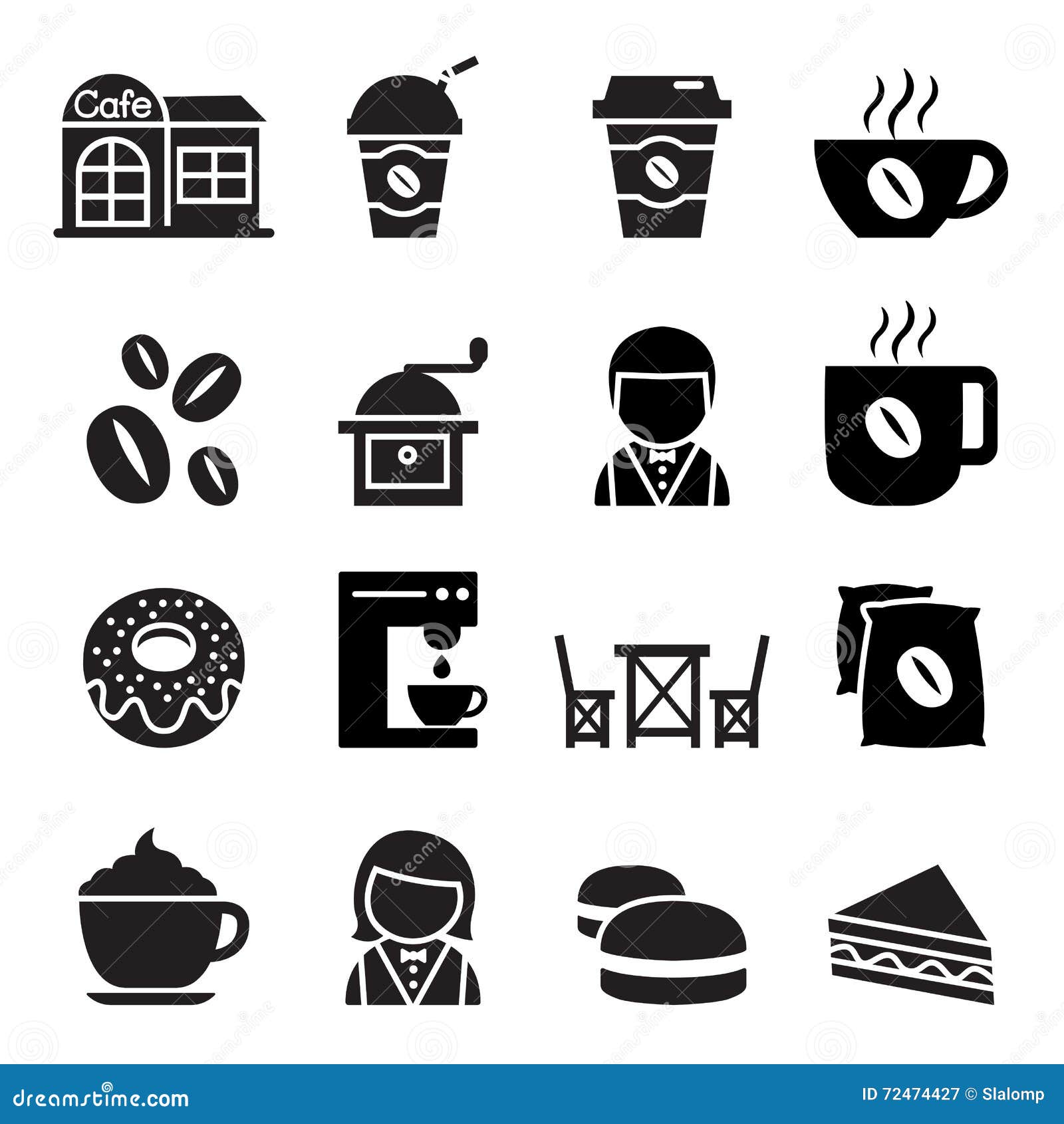 Coffee shop icon stock illustration. Illustration of barista - 72474427