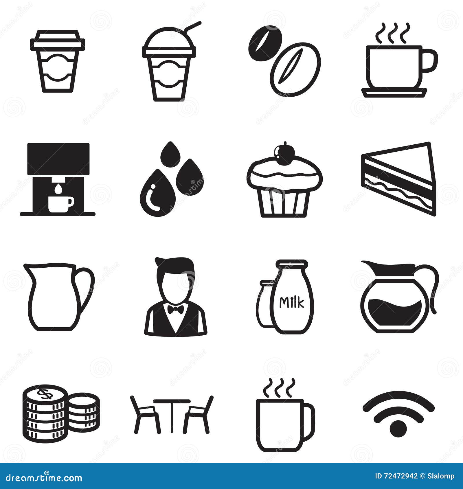Coffee shop icons set stock vector. Illustration of isolated - 72472942