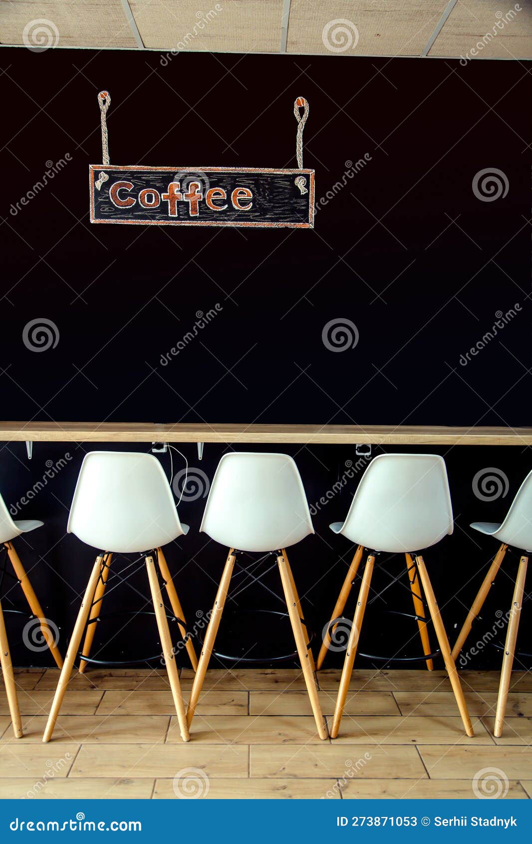Coffee Shop Interior and Coffee Board Stock Image - Image of note ...