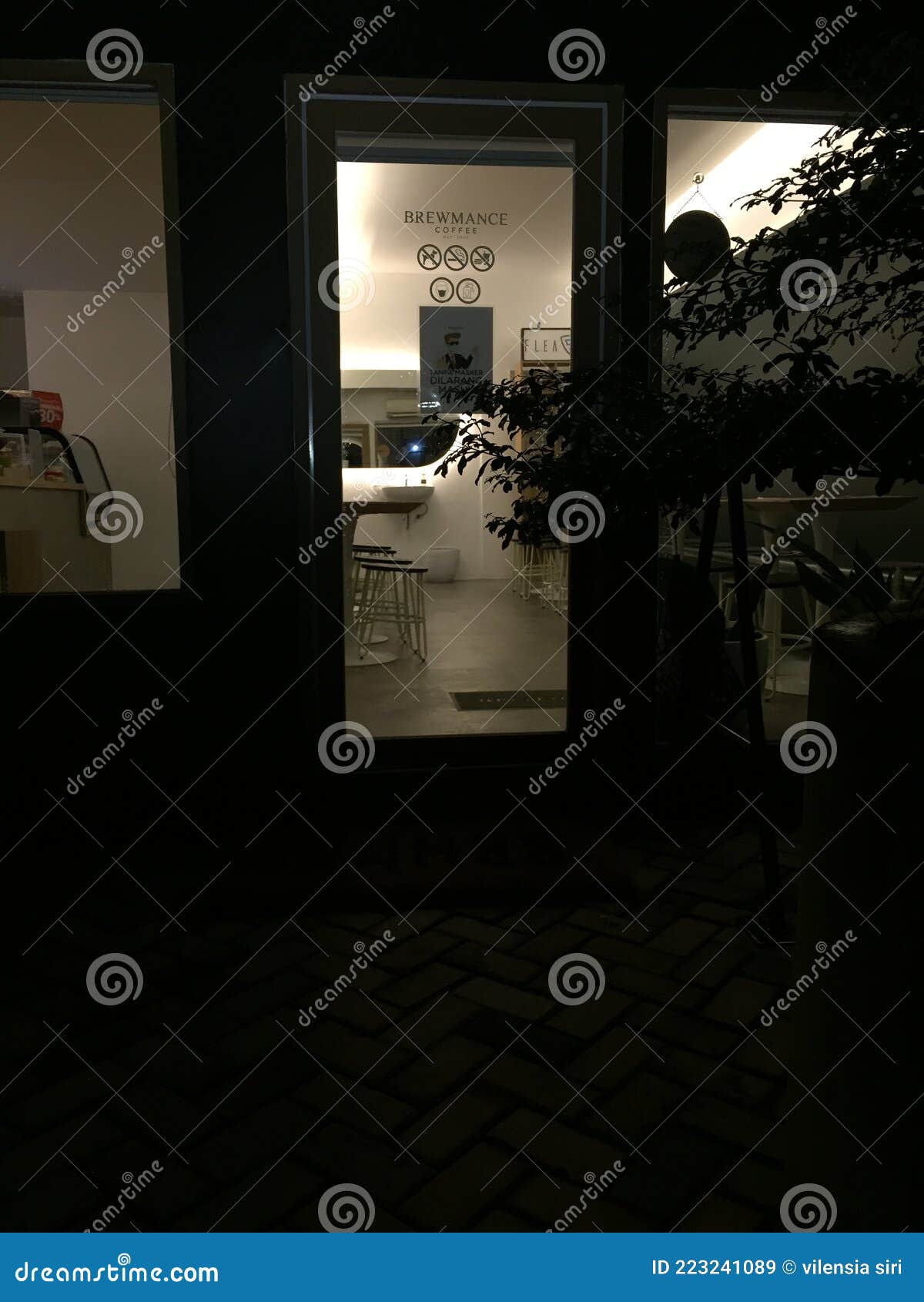 Doors night life editorial stock image. Image of interior - 223241089