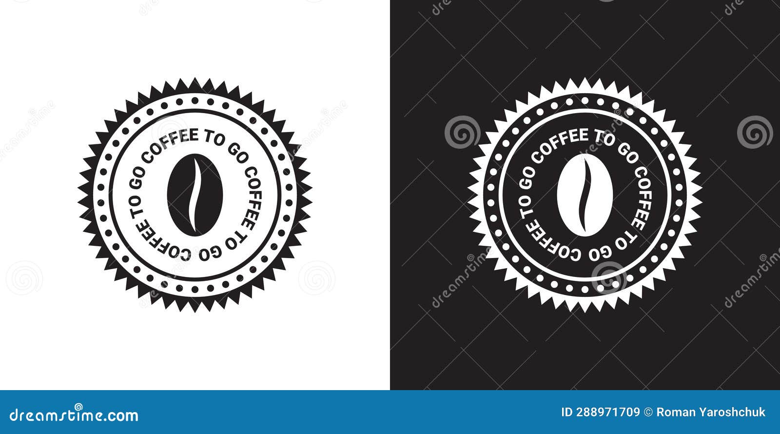 Coffee Shop Labels. Coffee To Go Signs Stock Illustration ...