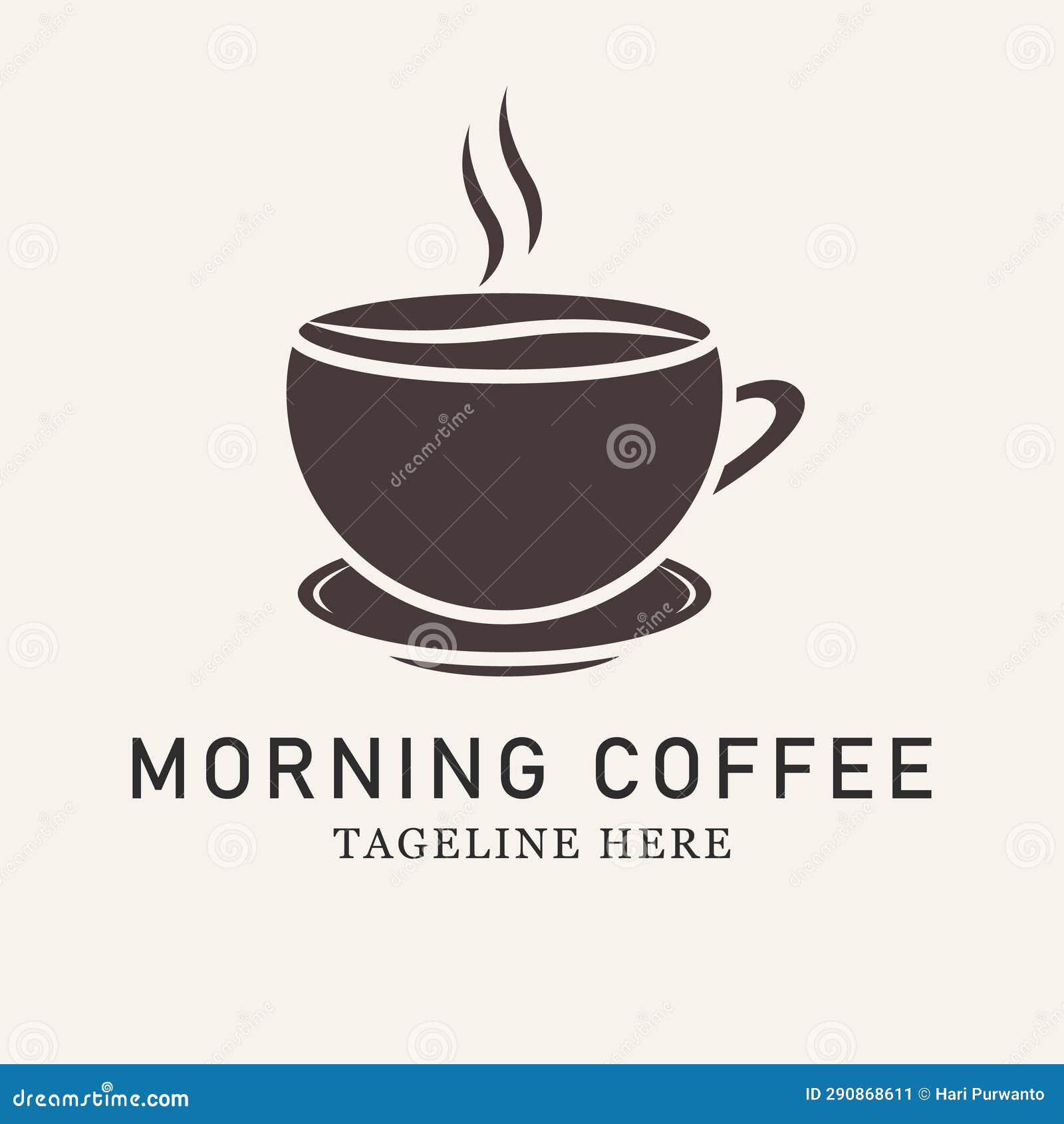 Coffee Shop Line Art Logo Design Vector Stock Illustration ...
