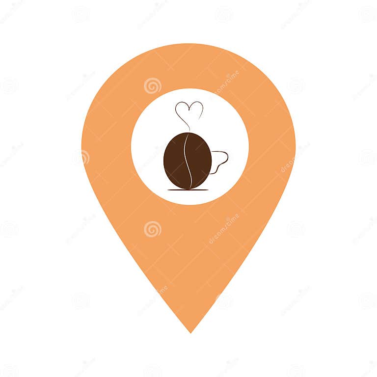 Coffee Shop Location Map Pin Pointer Icon. Element of Map Point for Mobile Concept and Web Apps ...