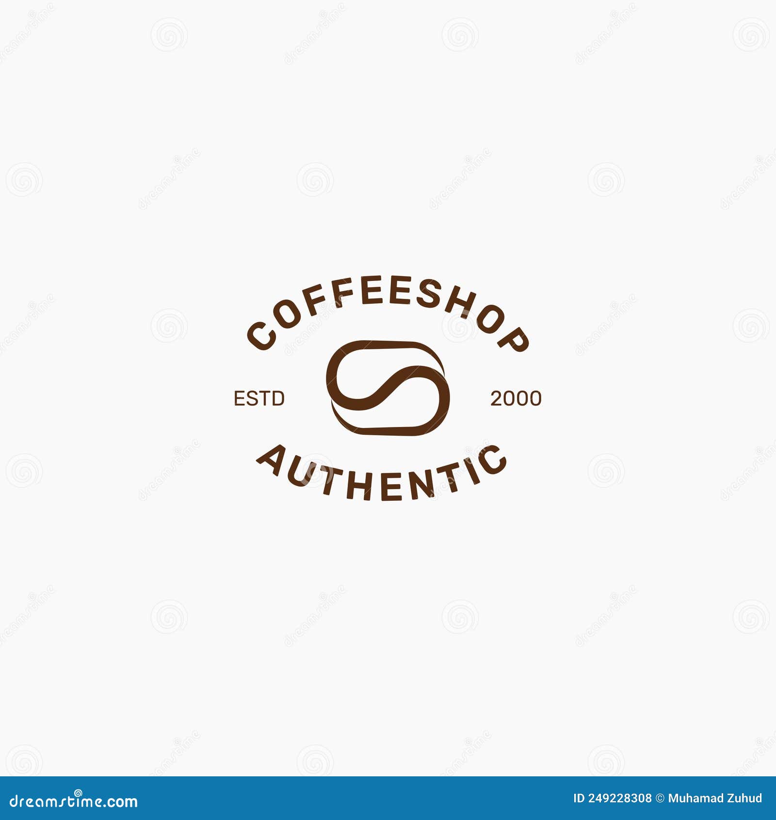 Coffee Shop Logo or Coffee Bean Cafe Icon Design Template Stock Vector ...