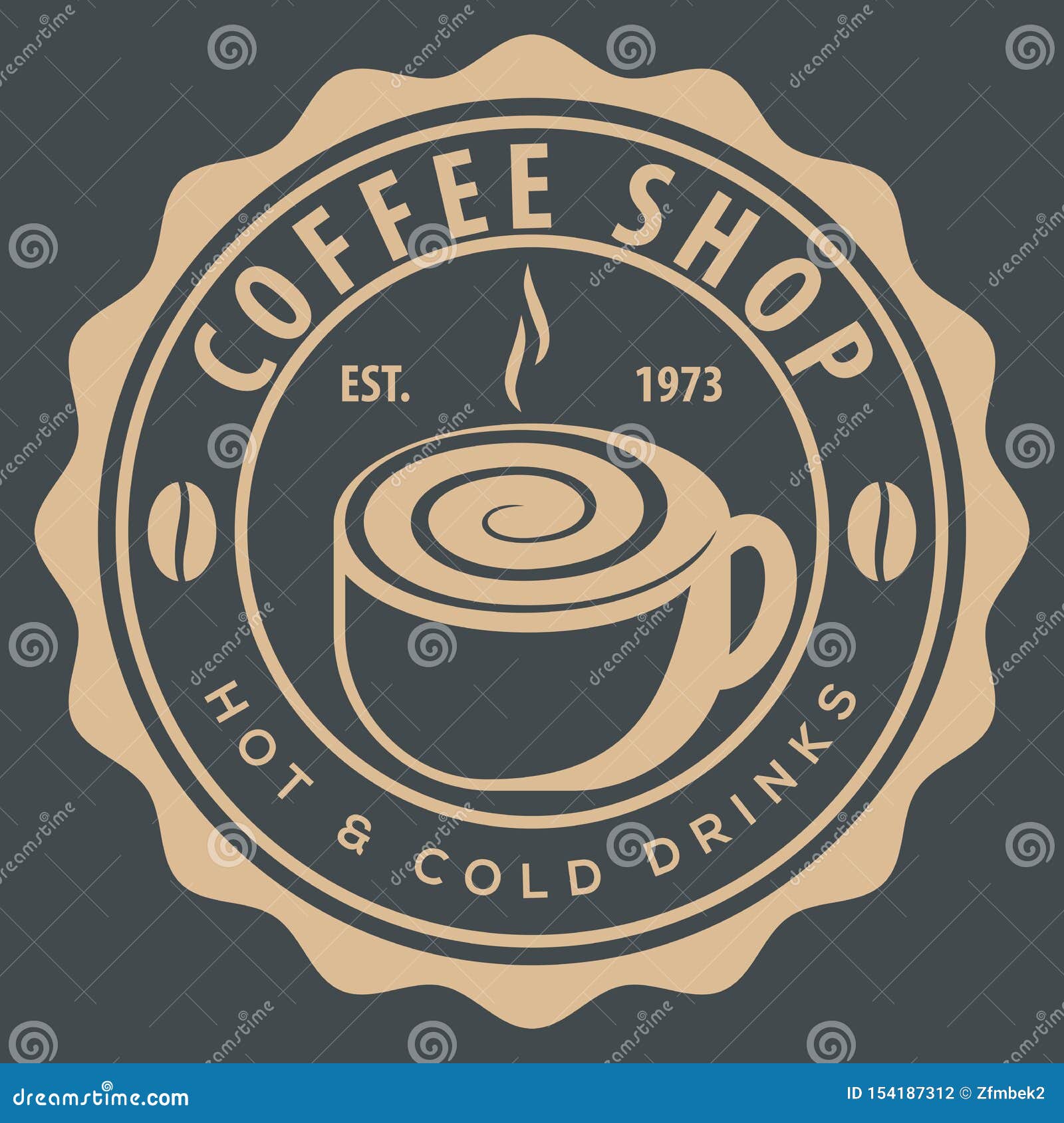 Coffee Shop Logo Design Template. Vector Stock Vector - Illustration of ...