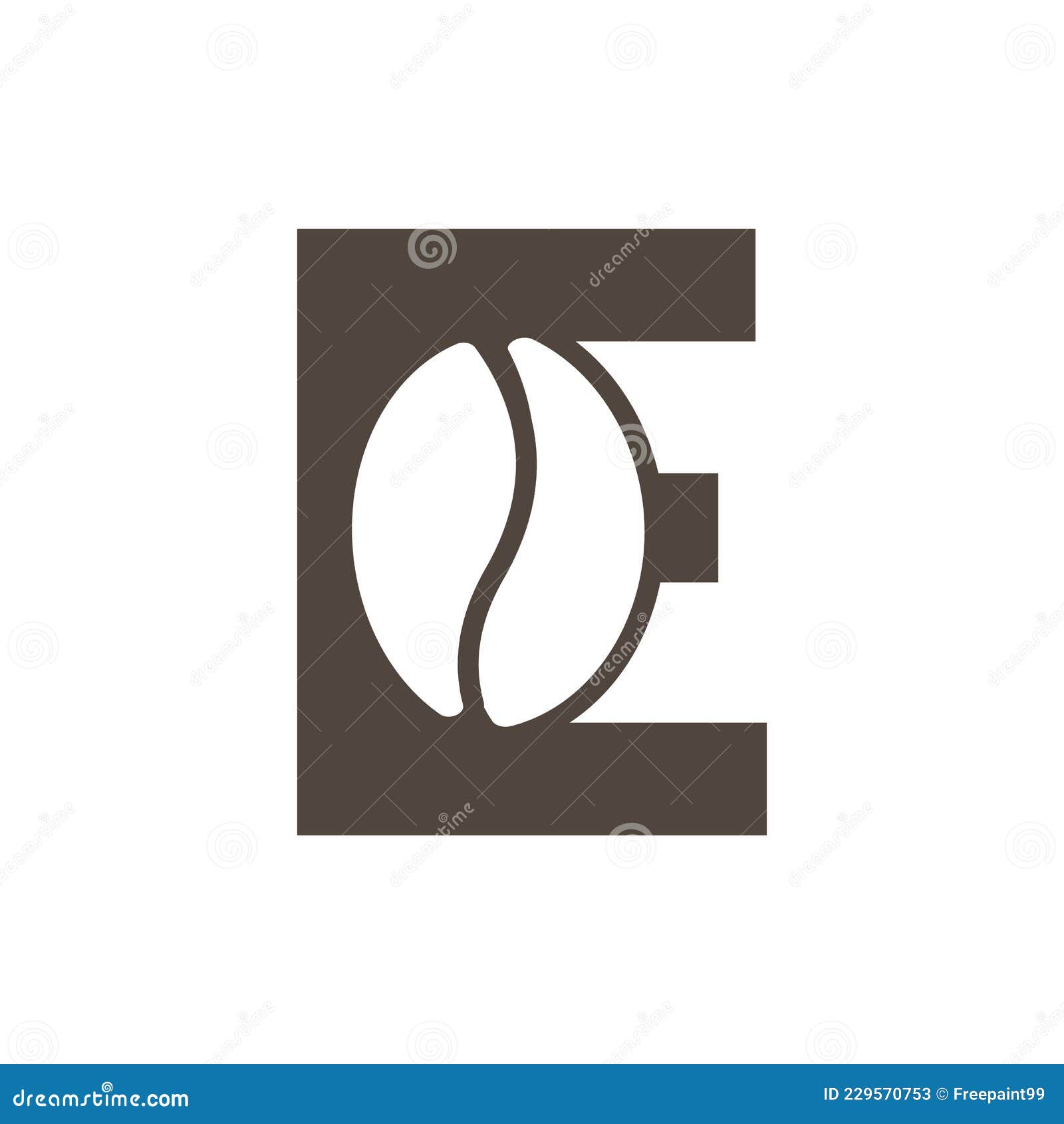 Coffee Shop Logo. Letter E with Negative Space Coffee Icon Inside Stock ...