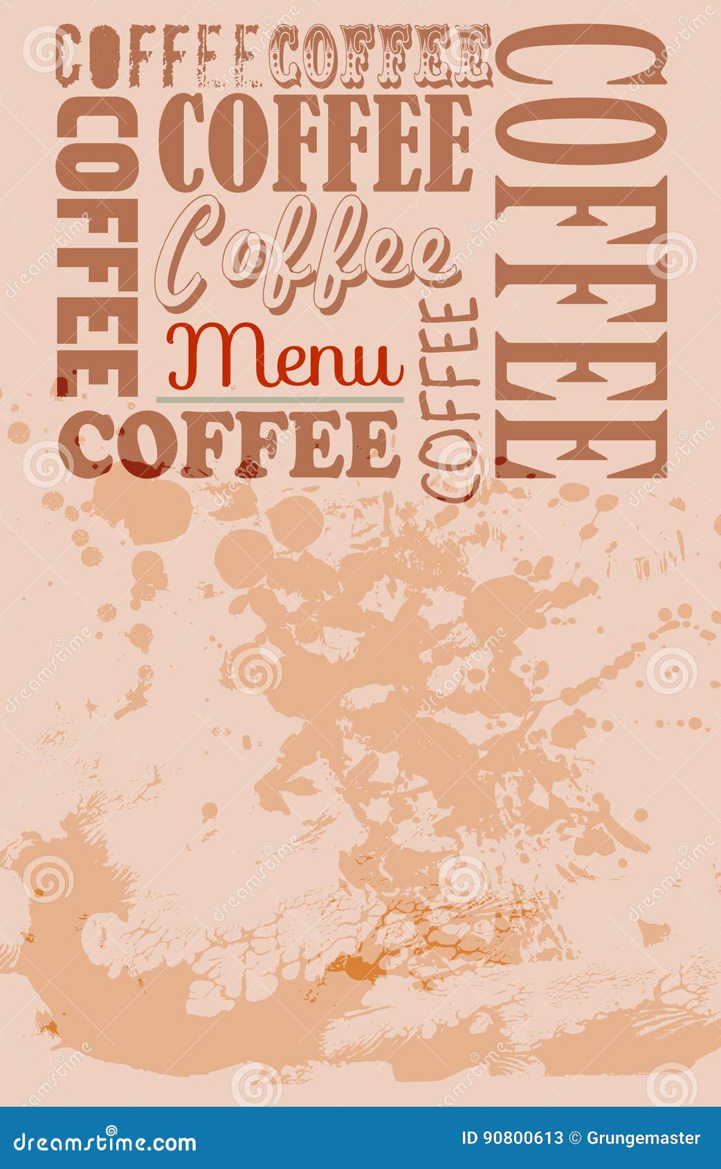 Coffee shop menu template, stock vector. Illustration of restaurant ...