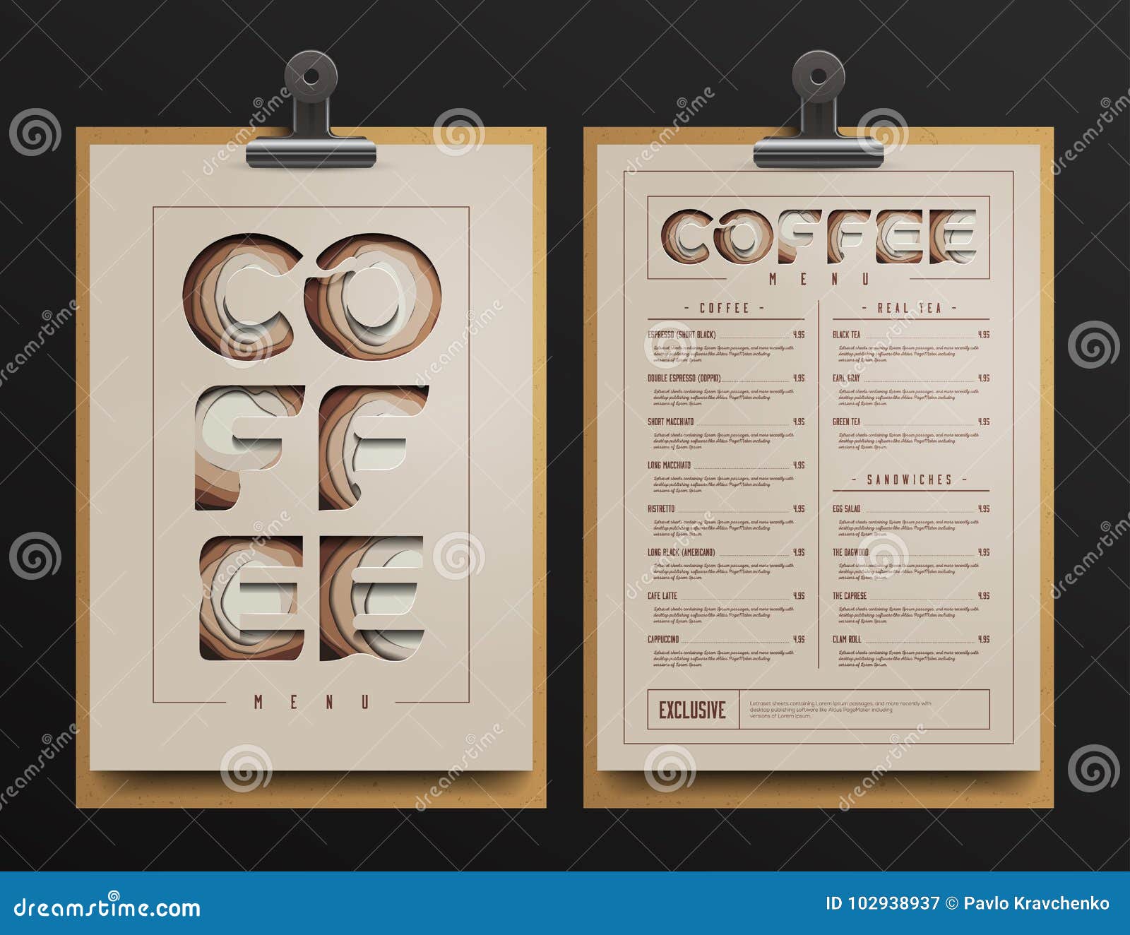 Coffee Shop Menu Template. Coffee Cart Mock Up. Vector Illustration ...