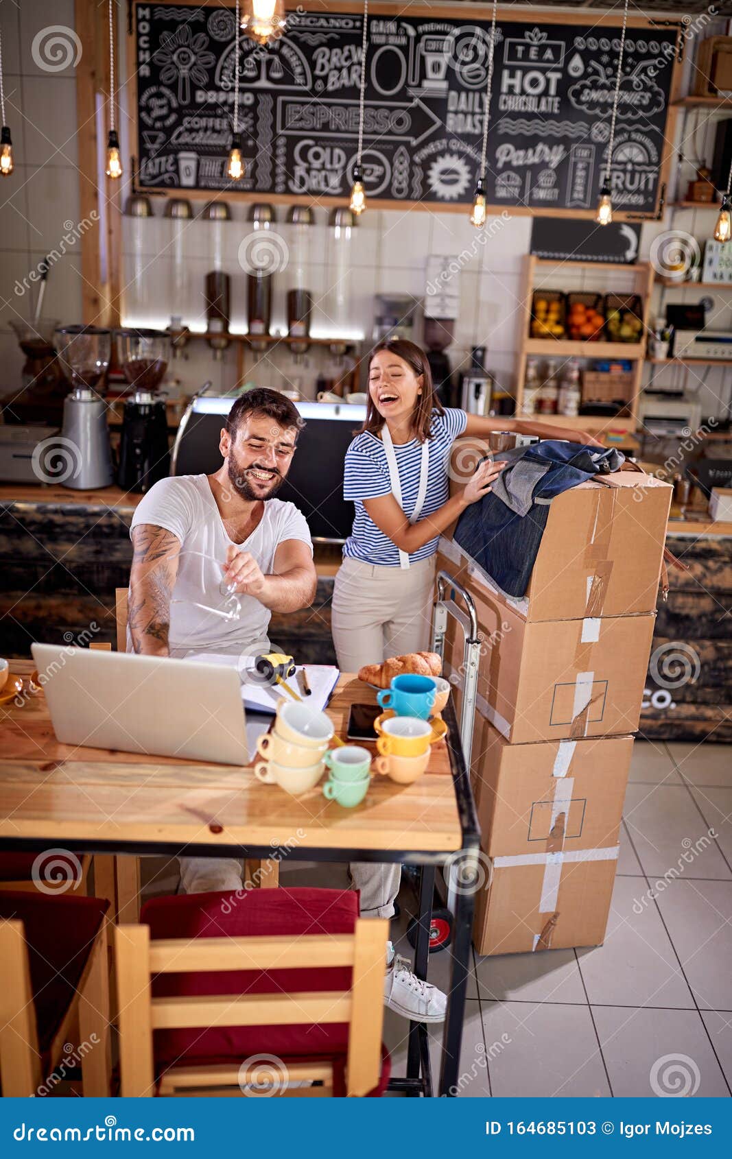 Coffee Shop Owner.people Working in Coffee Store Stock Image - Image of ...