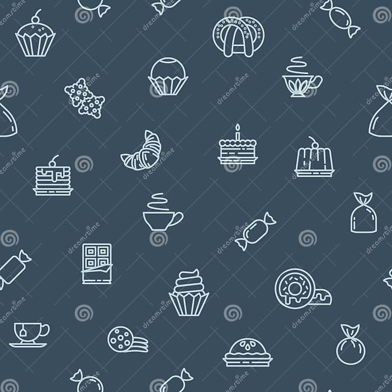 Coffee Shop Pattern Background Stock Vector - Illustration of ...