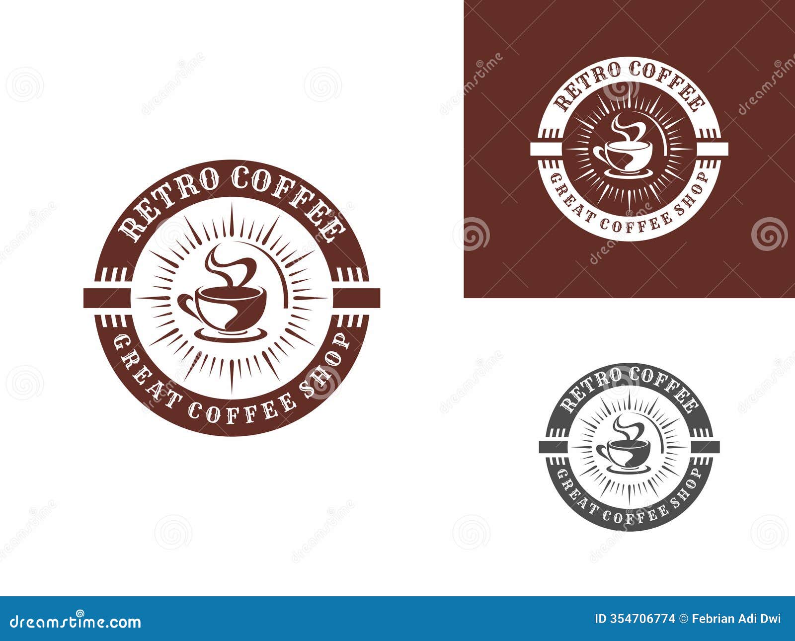 Coffee Shop Retro Logo Design Template. Coffee Vintage Logo Vector ...